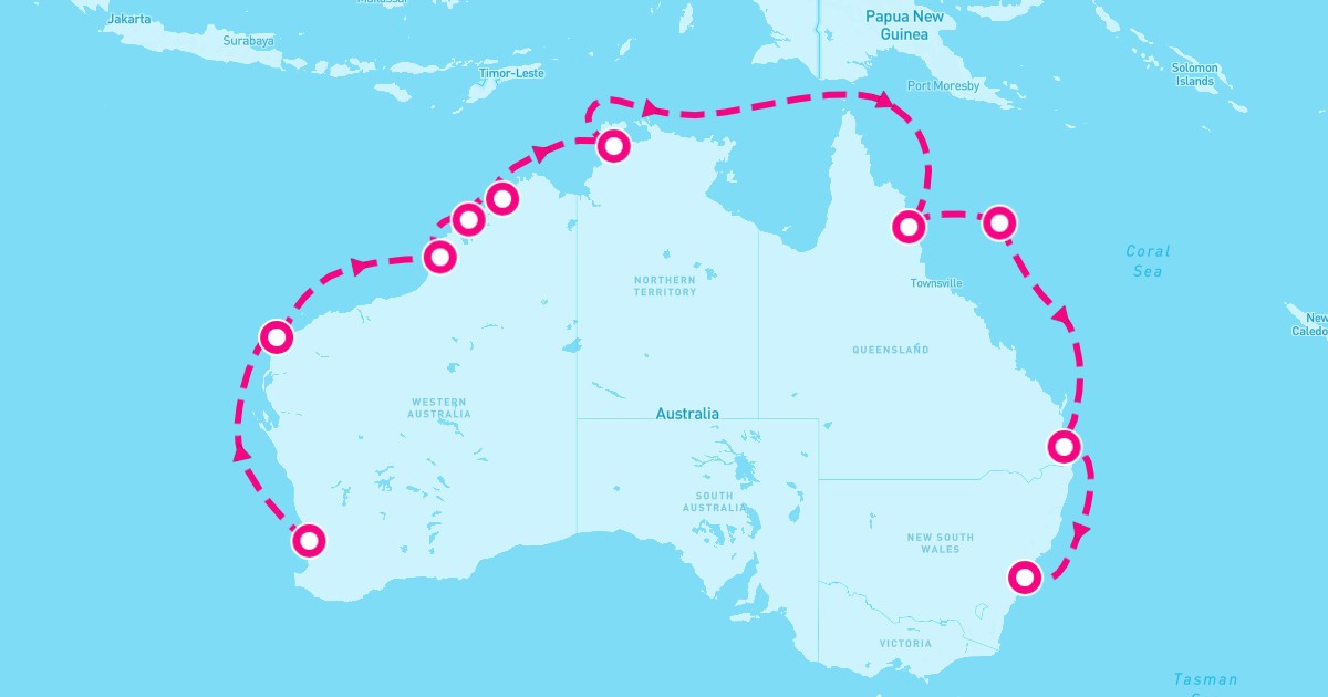 Grand Princess May 17, 2027 — 17-Night Fremantle Cruise from $2,814