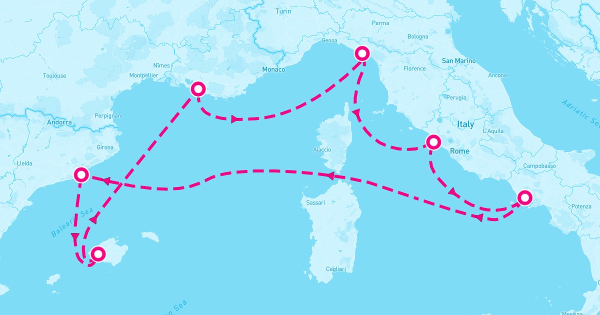 Legend of the Seas October 7, 2027 | 7-Night Civitavecchia Cruise