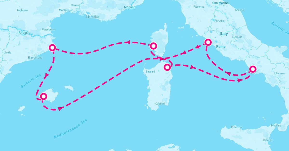 Marella Explorer 2 - March 31, 2026 (7 Night) Cruise Map, Ports & Ship Info