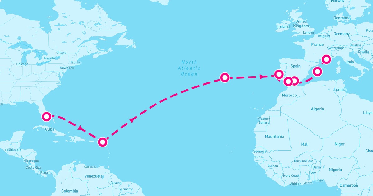 MSC Meraviglia - April 10th, 2027 - Cruise Map & Port Info