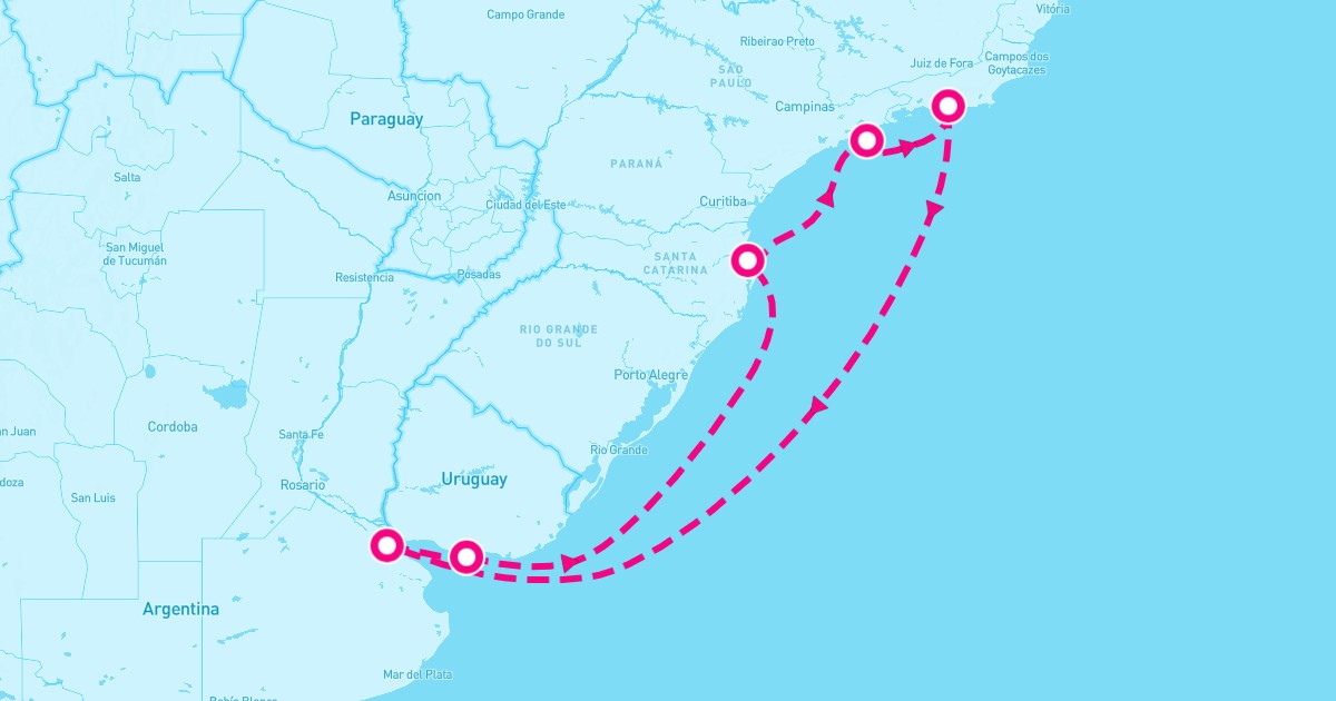 MSC Musica - January 6, 2024 (8 Night) Cruise Map, Ports & Ship Info