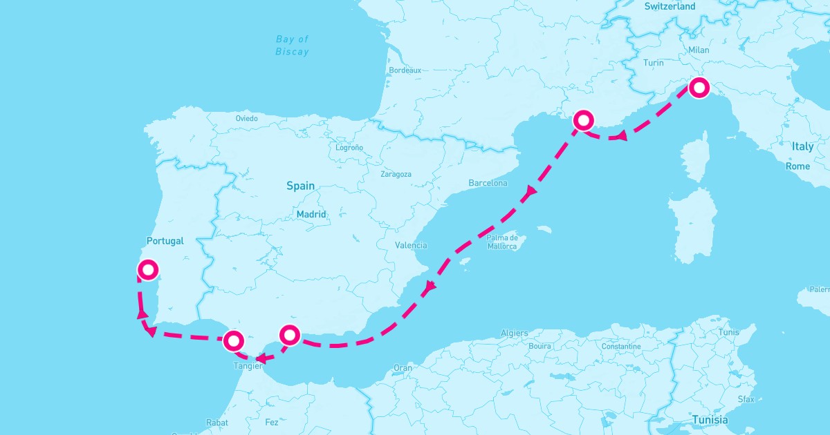 MSC Musica - April 26, 2025 (5 Night) Cruise Map, Ports & Ship Info