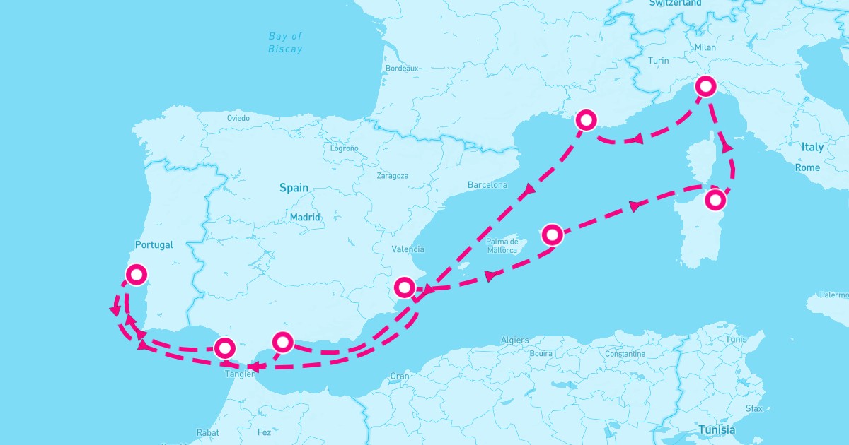 MSC Musica - September 3, 2025 (10 Night) Cruise Map, Ports & Ship Info