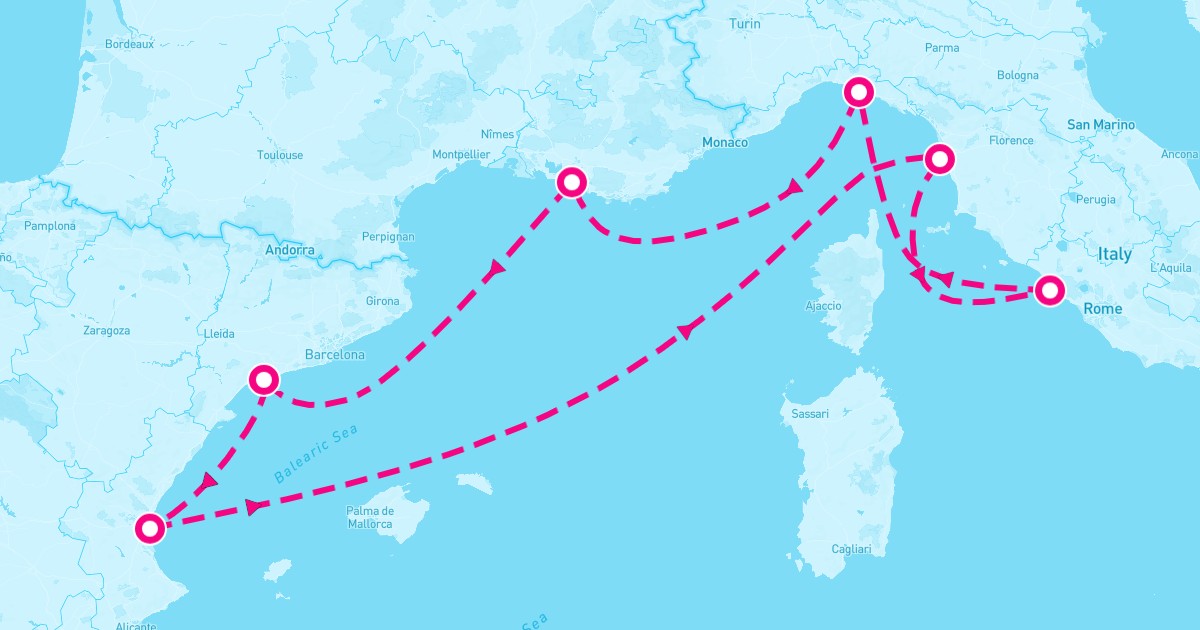 MSC Orchestra - October 8th, 2026 - Cruise Map & Port Info