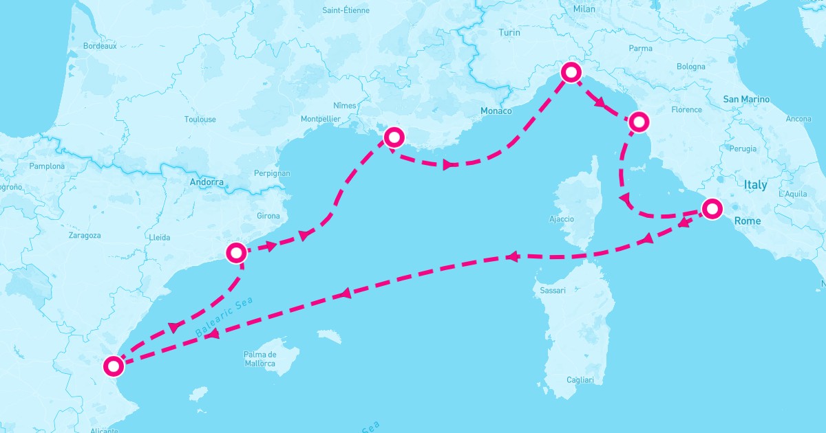 MSC Orchestra - March 18th, 2027 - Cruise Map & Port Info