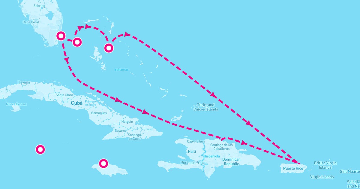 MSC Seascape - August 24, 2025 (7 Night) Cruise Map, Ports & Ship Info