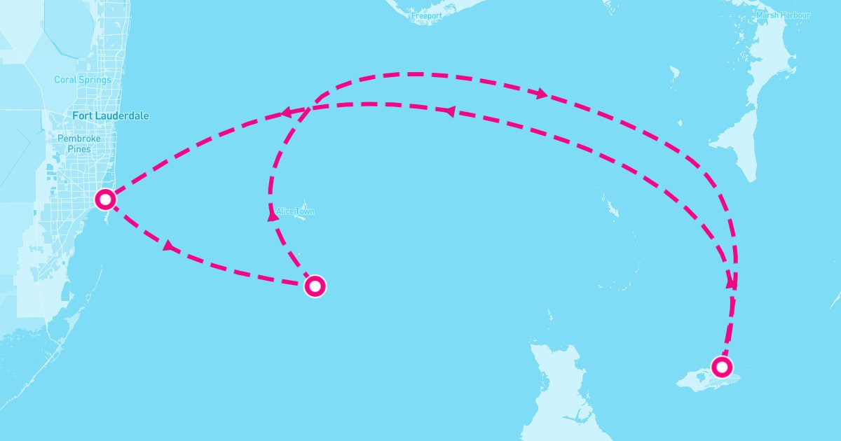 MSC Seaside - November 24, 2025 (4 Night) Cruise Map, Ports & Ship Info