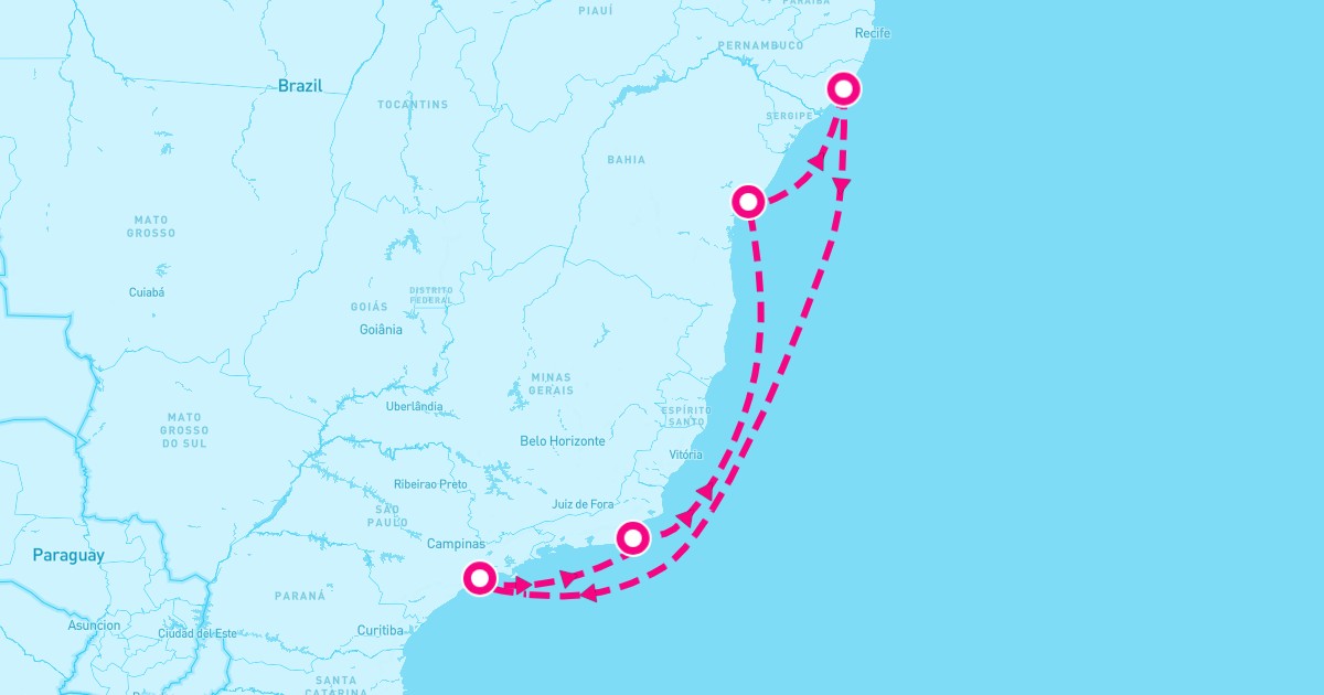 MSC Seaview - November 29, 2025 (7 Night) Cruise Map, Ports & Ship Info