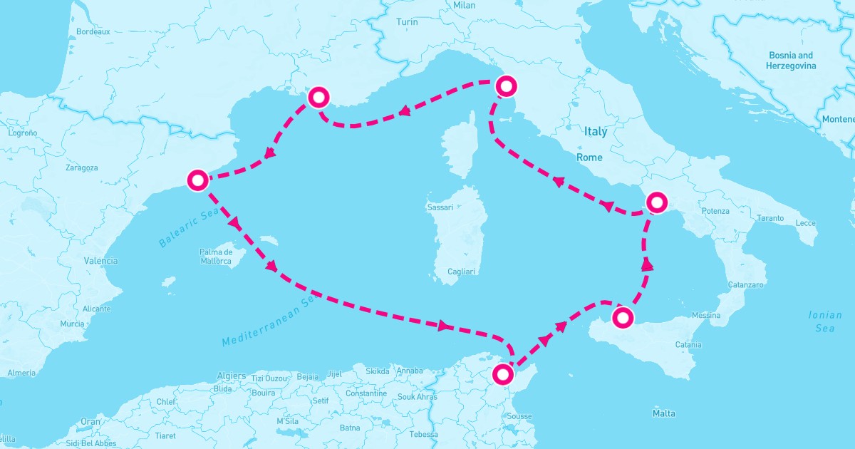 MSC Virtuosa - October 24th, 2027 - Cruise Map & Port Info