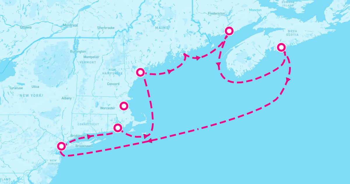 Norwegian Breakaway - October 13, 2024 (7 Night) Cruise Map, Ports ...