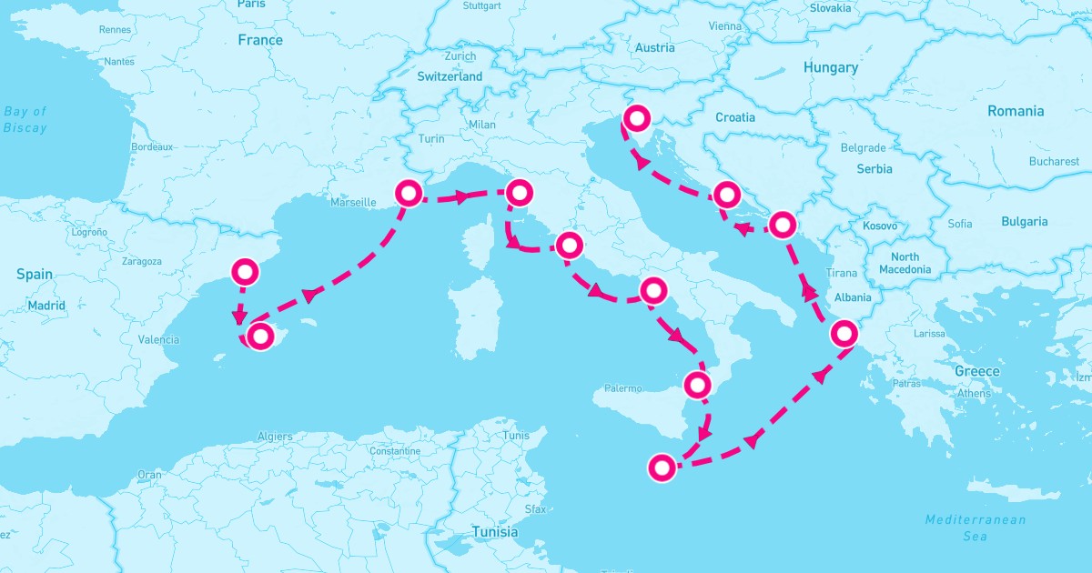 Norwegian Breakaway - June 22, 2025 (11 Night) Cruise Map, Ports & Ship ...