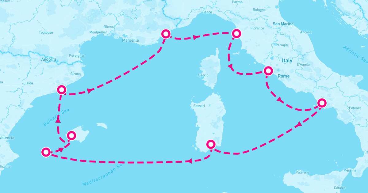 Norwegian Breakaway - July 13, 2025 (9 Night) Cruise Map, Ports & Ship Info