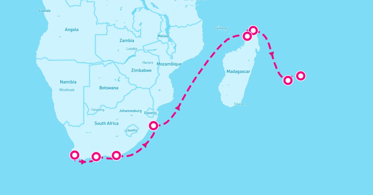 Norwegian Dawn January 17, 2025 Cruise (12 Nights) – Itinerary Map ...