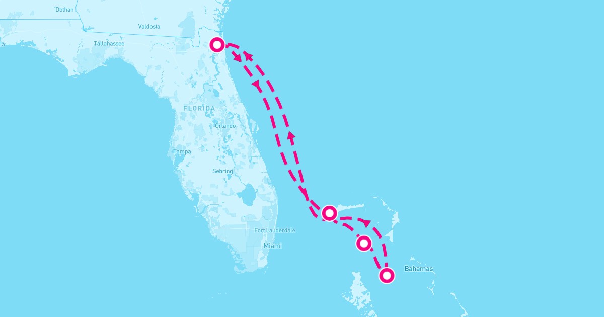 Norwegian Dawn - November 20, 2026 (5 Night) Cruise Map, Ports & Ship Info