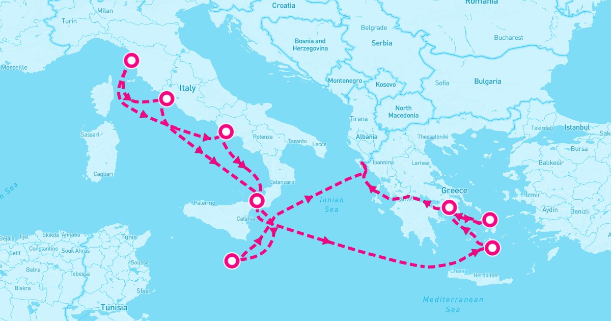 Norwegian Epic - August 7, 2024 (10 Night) Cruise Map, Ports & Ship Info