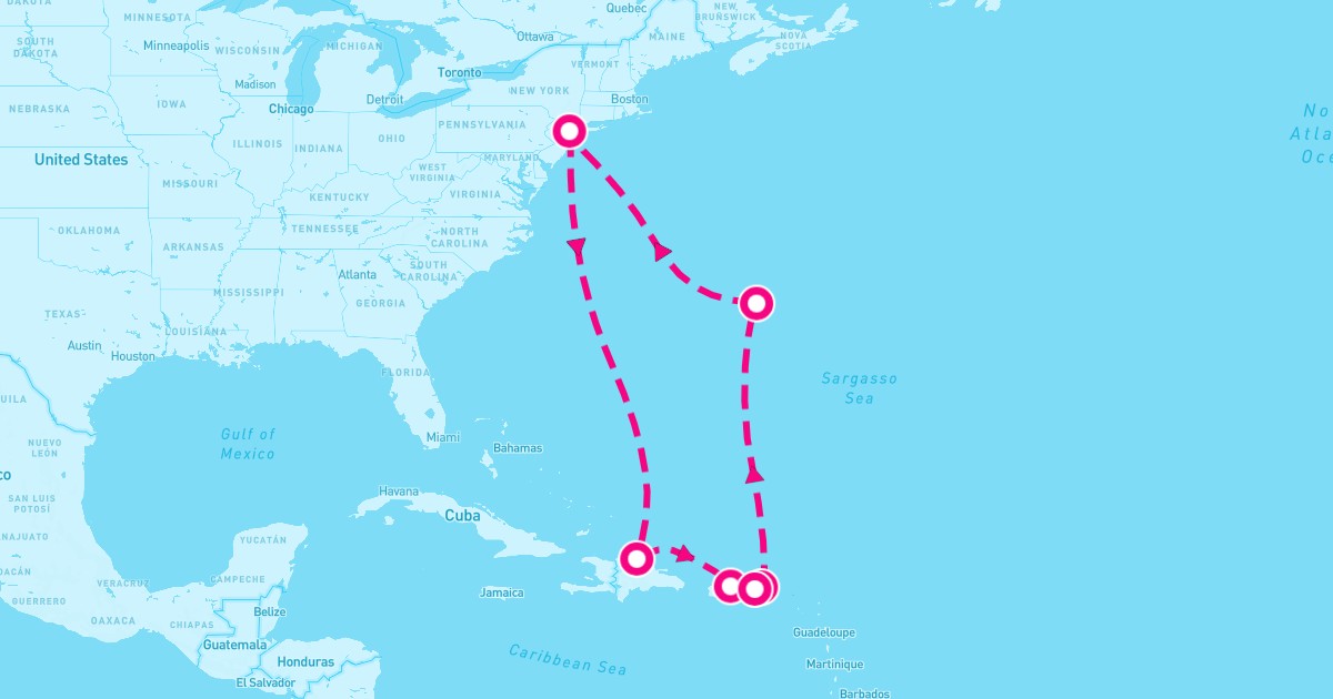 Norwegian Prima - March 6, 2025 (10 Night) Cruise Map, Ports & Ship Info