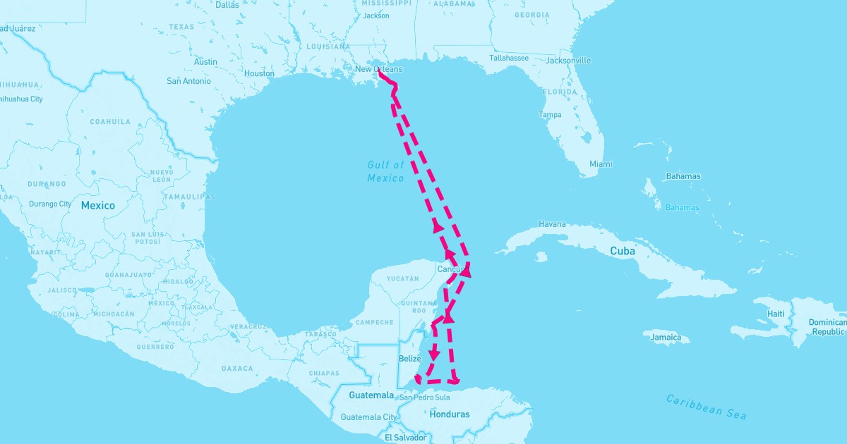 Norwegian Prima - January 31, 2027 (7 Night) Cruise Map, Ports & Ship Info