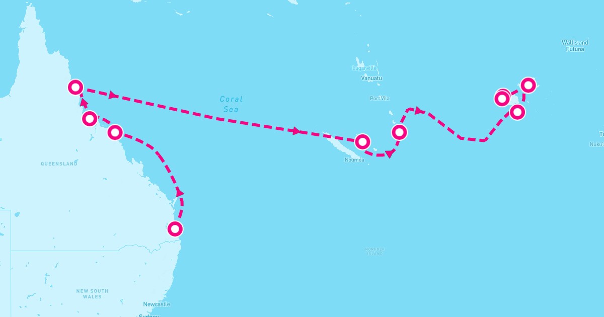 Norwegian Sun April 23, 2025 — 14-Night Brisbane Cruise