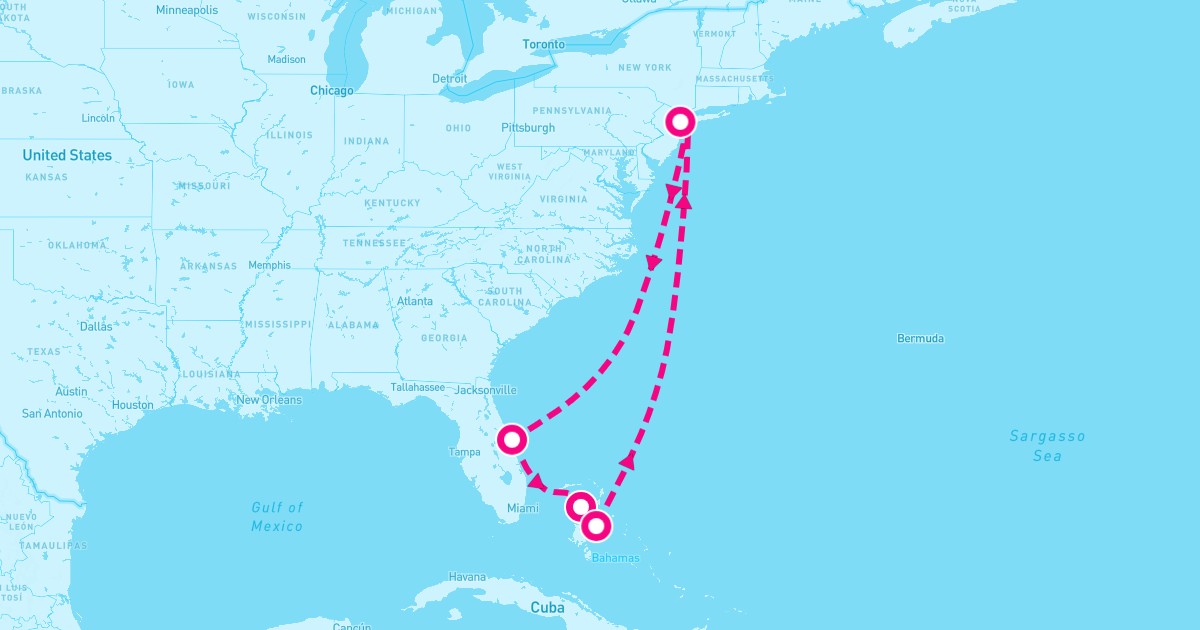 Oasis of the Seas - October 10, 2027 (7 Night) Cruise Map, Ports & Ship ...
