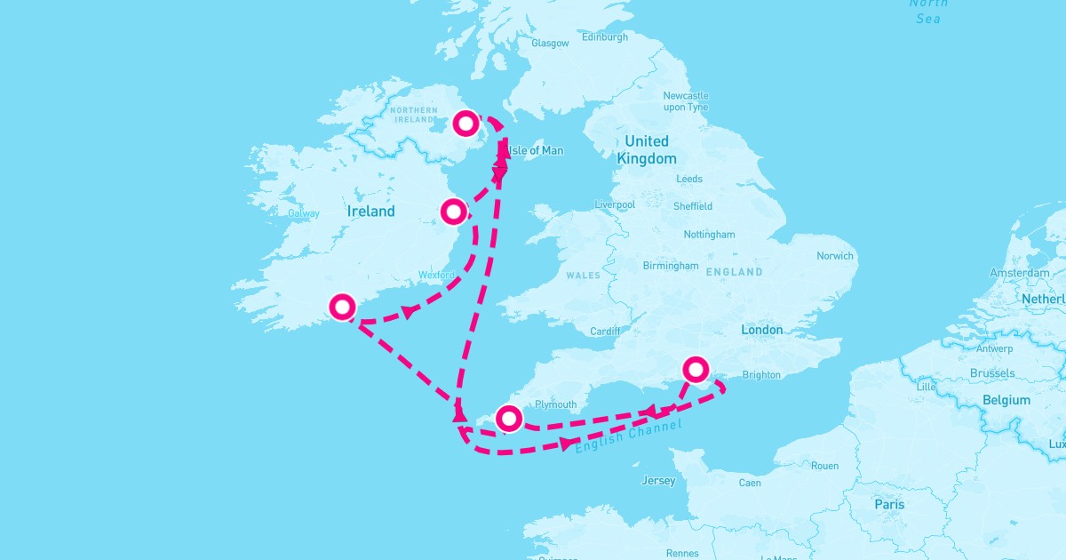 Regal Princess - April 18, 2025 (10 Night) Cruise Map, Ports & Ship Info