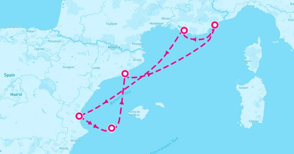 Resilient Lady - May 16, 2027 (7 Night) Cruise Map, Ports & Ship Info