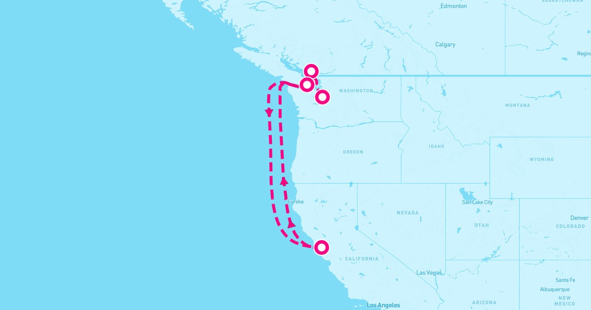 Princess Ruby Princess September 18, 2027 – Pacific Northwest Coast ...