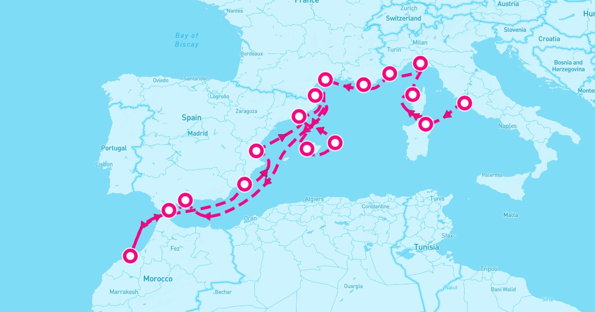 Seabourn Ovation - October 19, 2025 (20 Night) Cruise Map, Ports & Ship ...