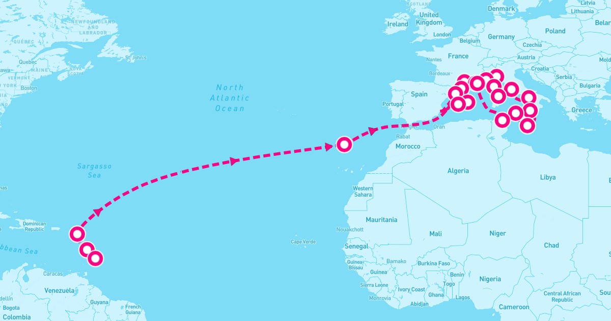 Seabourn Ovation Oct 29, 2025 — 34-Night Barcelona Cruise from $12,662