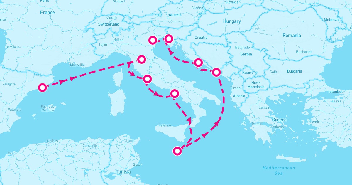 Seven Seas Navigator - September 2, 2026 (10 Night) Cruise Map, Ports ...