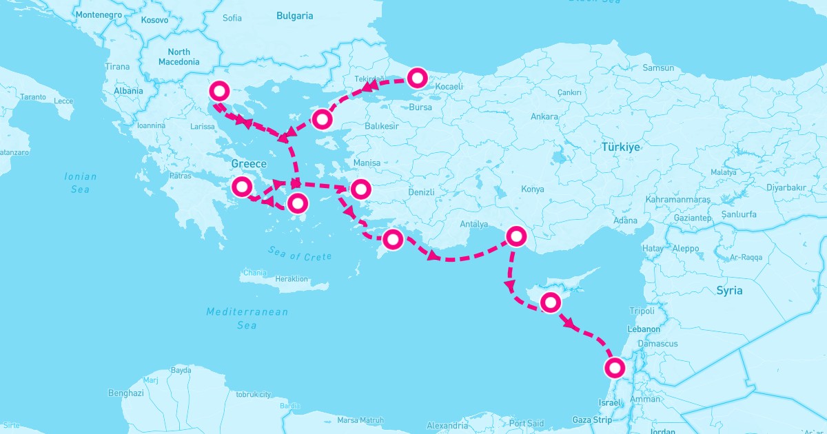 Seven Seas Splendor - May 7, 2025 (12 Night) Cruise Map, Ports & Ship Info