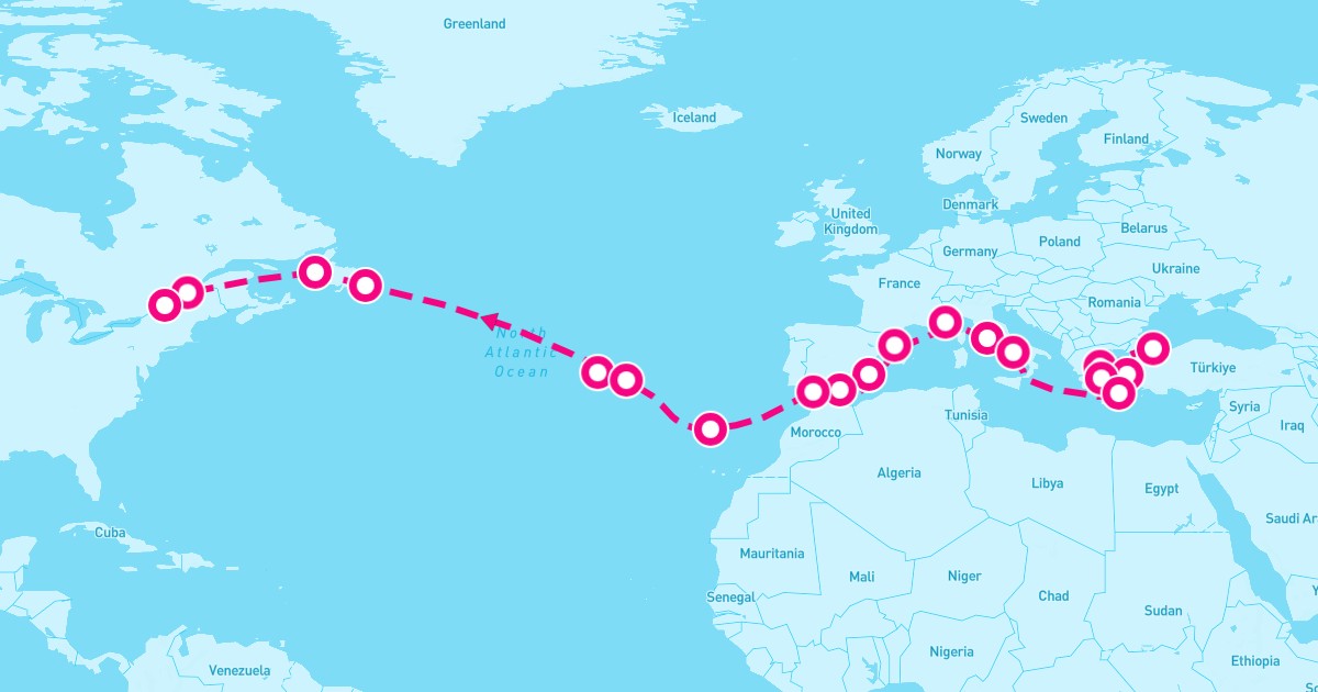 Seven Seas Splendor - August 11, 2025 (28 Night) Cruise Map, Ports ...