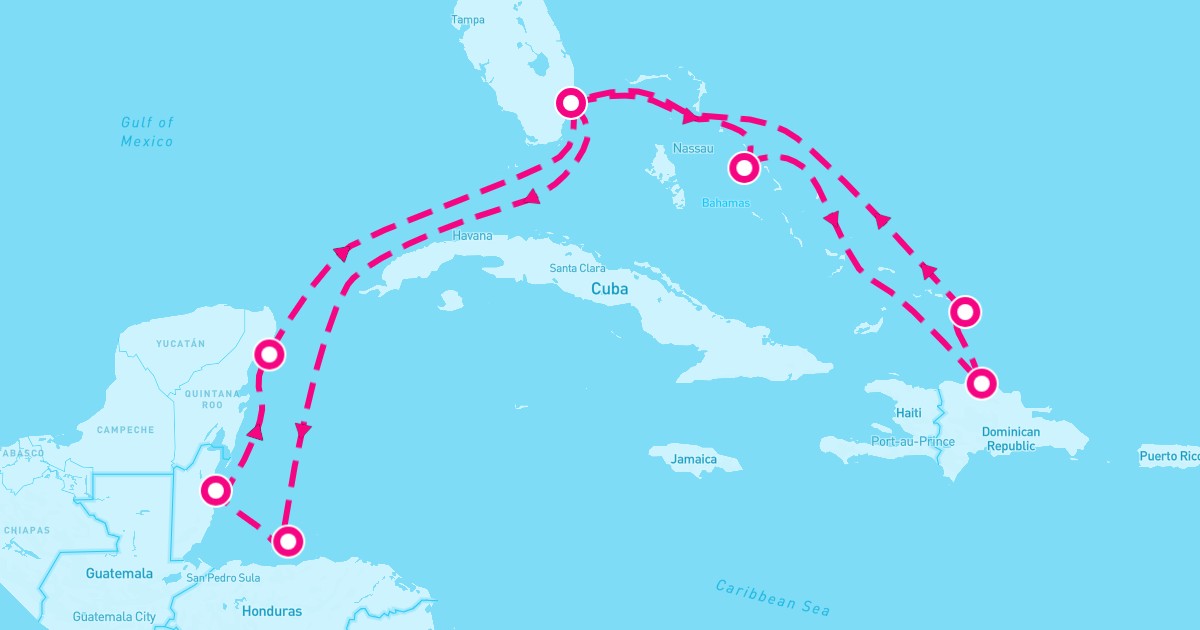 Sun Princess February 8, 2025 — 14-Night Fort Lauderdale Cruise