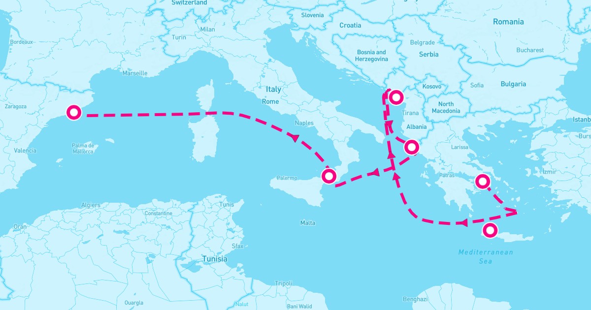 Sun Princess - May 31, 2025 (7 Night) Cruise Map, Ports & Ship Info