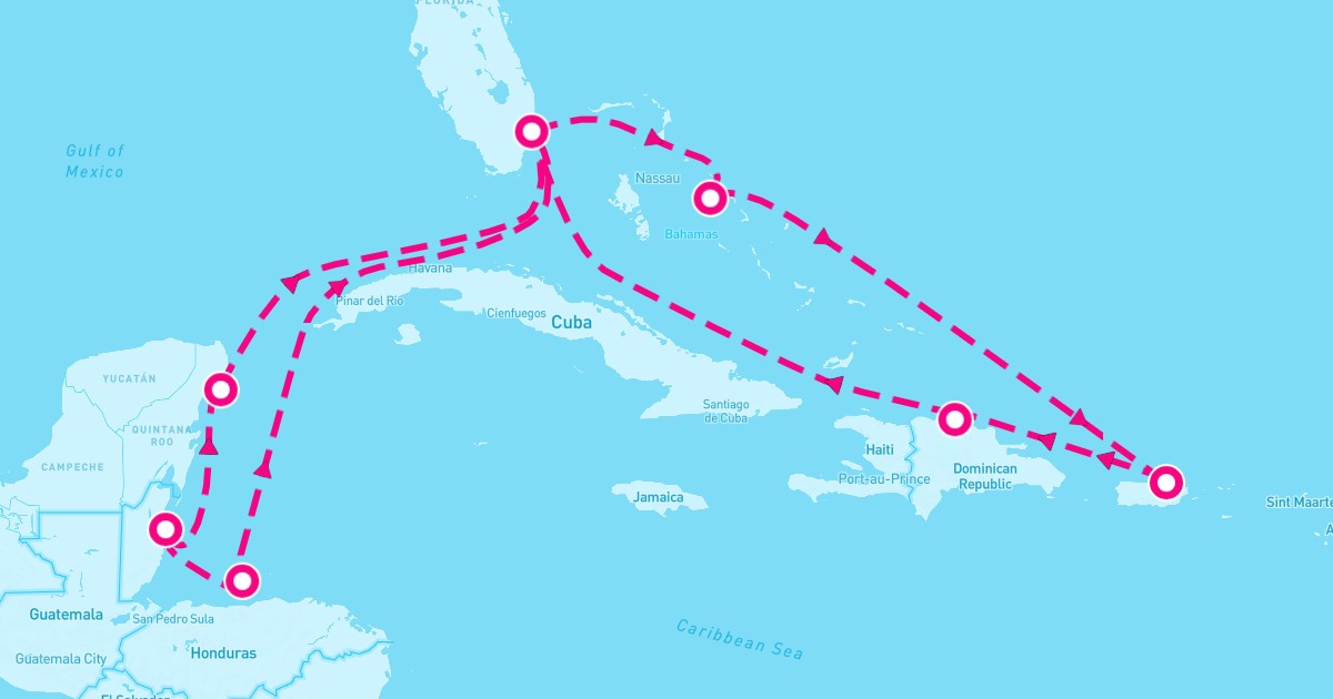 Princess Sun Princess January 17, 2027 – Eastern/Western Caribbean ...