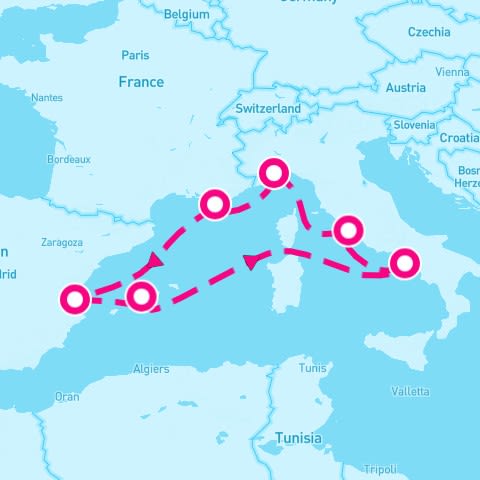 Costa Pacifica - November 21st, 2025 - Cruise Map & Port Info