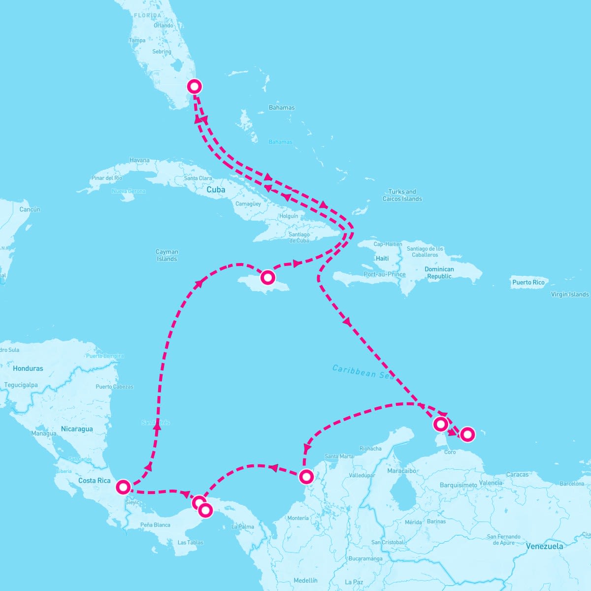 Emerald Princess - November 24, 2024 (12 Night) Cruise Map, Ports ...