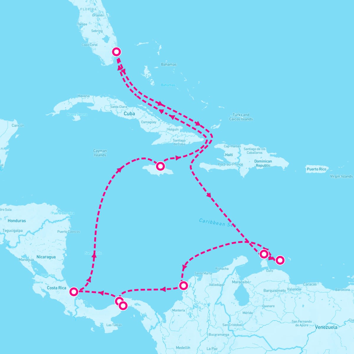 Emerald Princess - December 30, 2024 (12 Night) Cruise Map, Ports ...