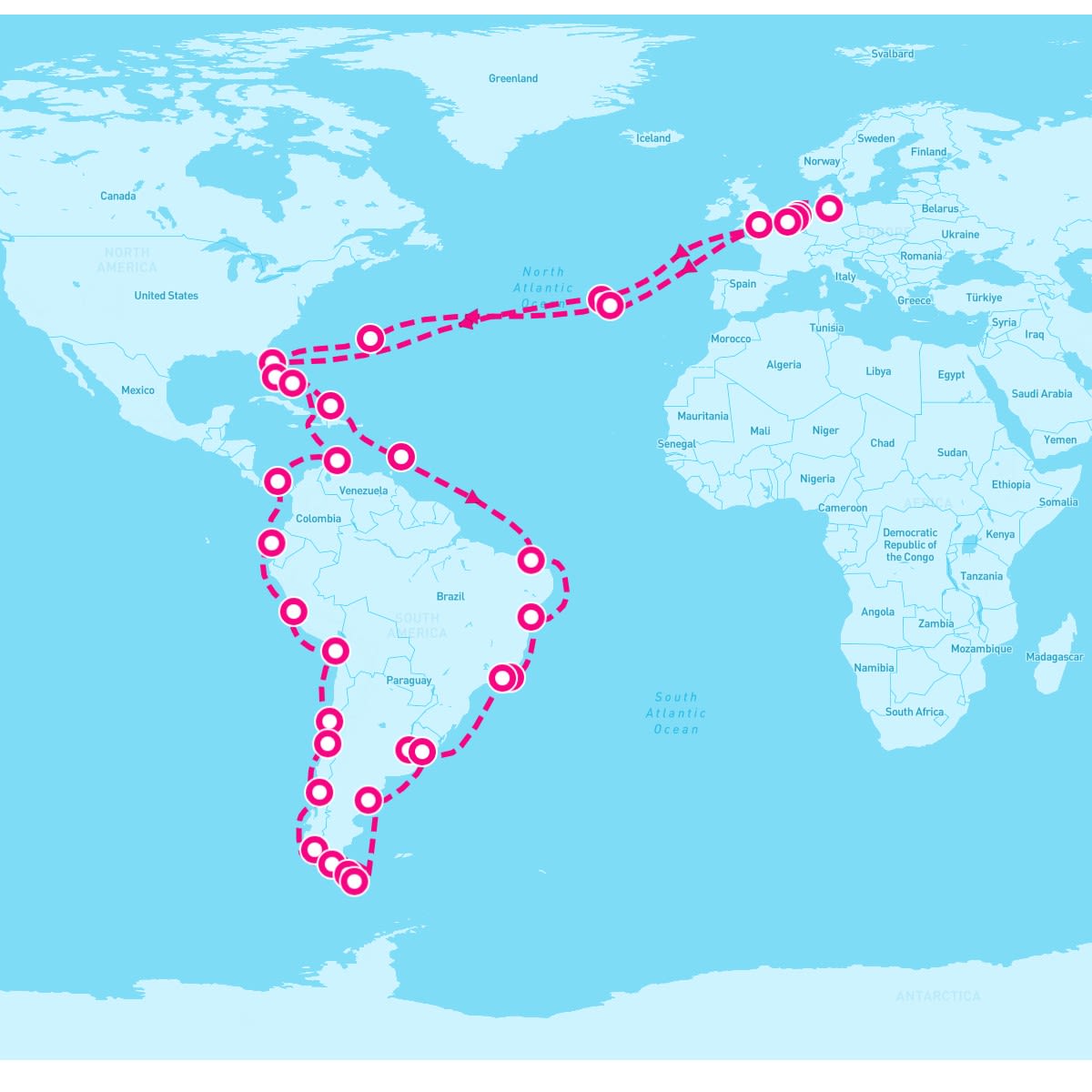 Queen Victoria - January 4, 2025 (85 Night) Cruise Map, Ports & Ship Info