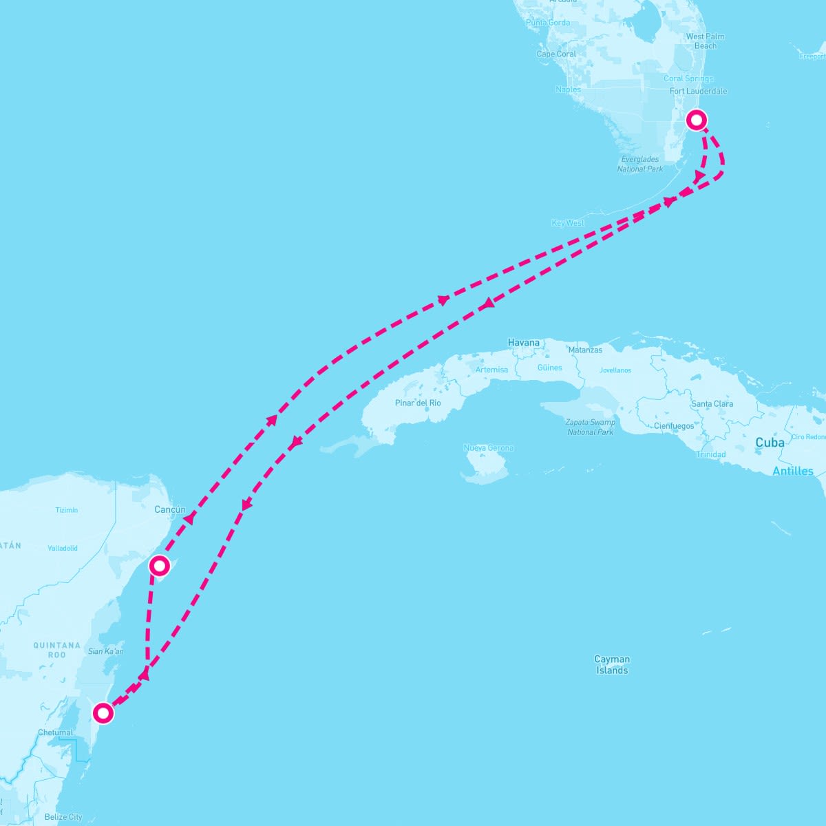 Resilient Lady - November 10, 2024 (5 Night) Cruise Map, Ports & Ship Info