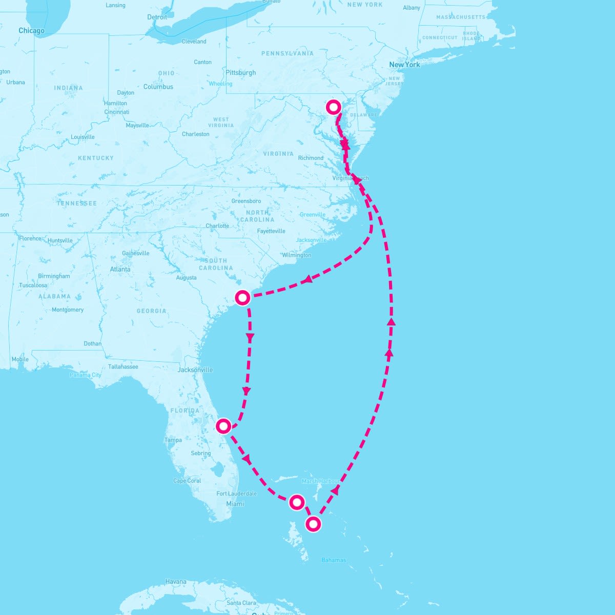 Vision of the Seas - December 27, 2024 (8 Night) Cruise Map, Ports ...